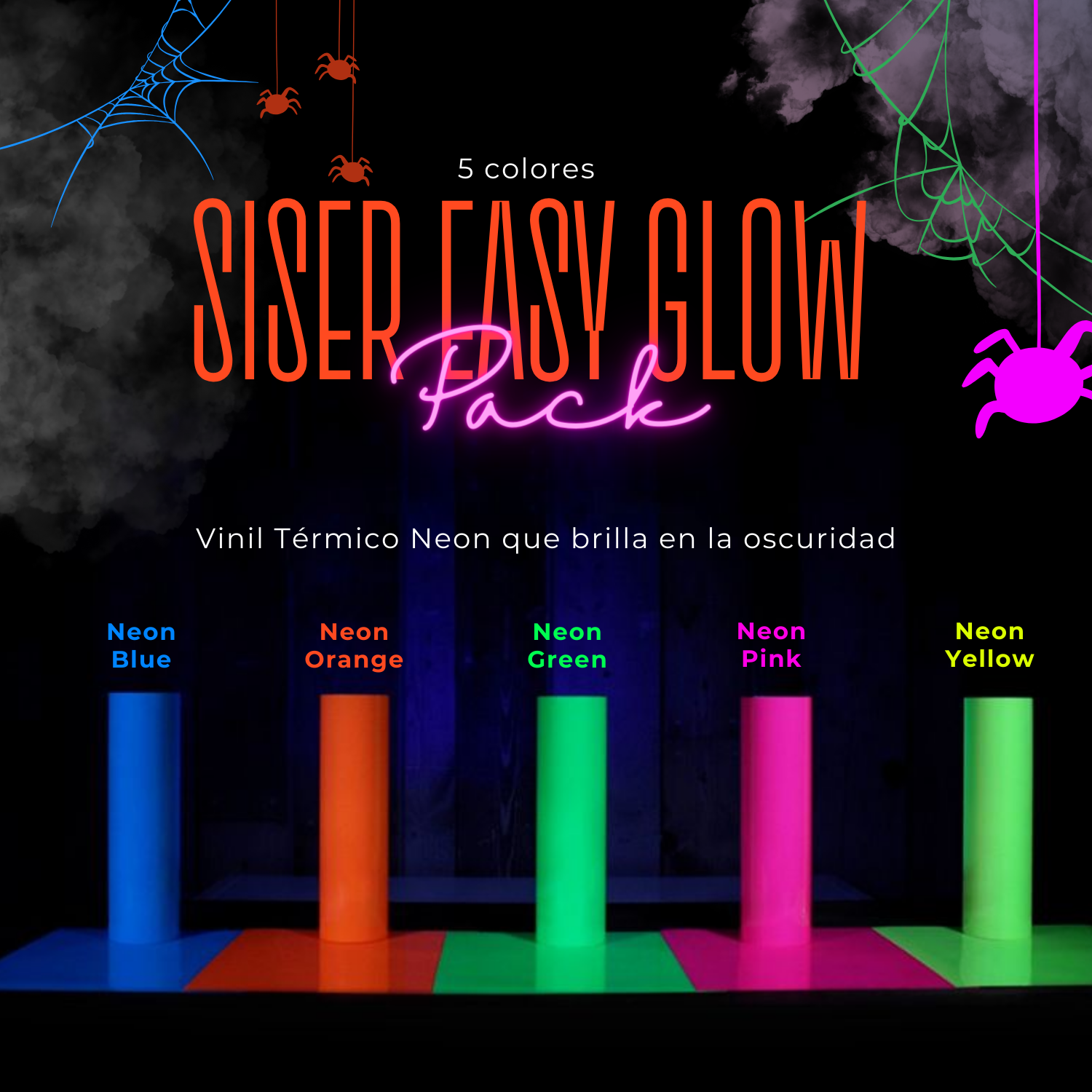 Siser Easy® Neon Glow PACK | Vinil Textil - 5 Colores