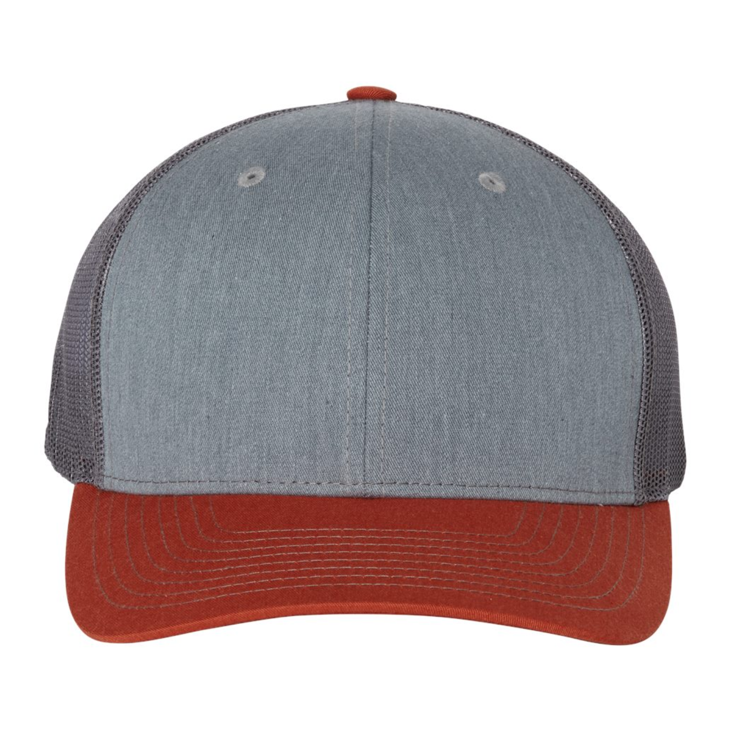 Richardson 112 | Adjustable Snapback Trucker Cap | Heather Grey/ Charc