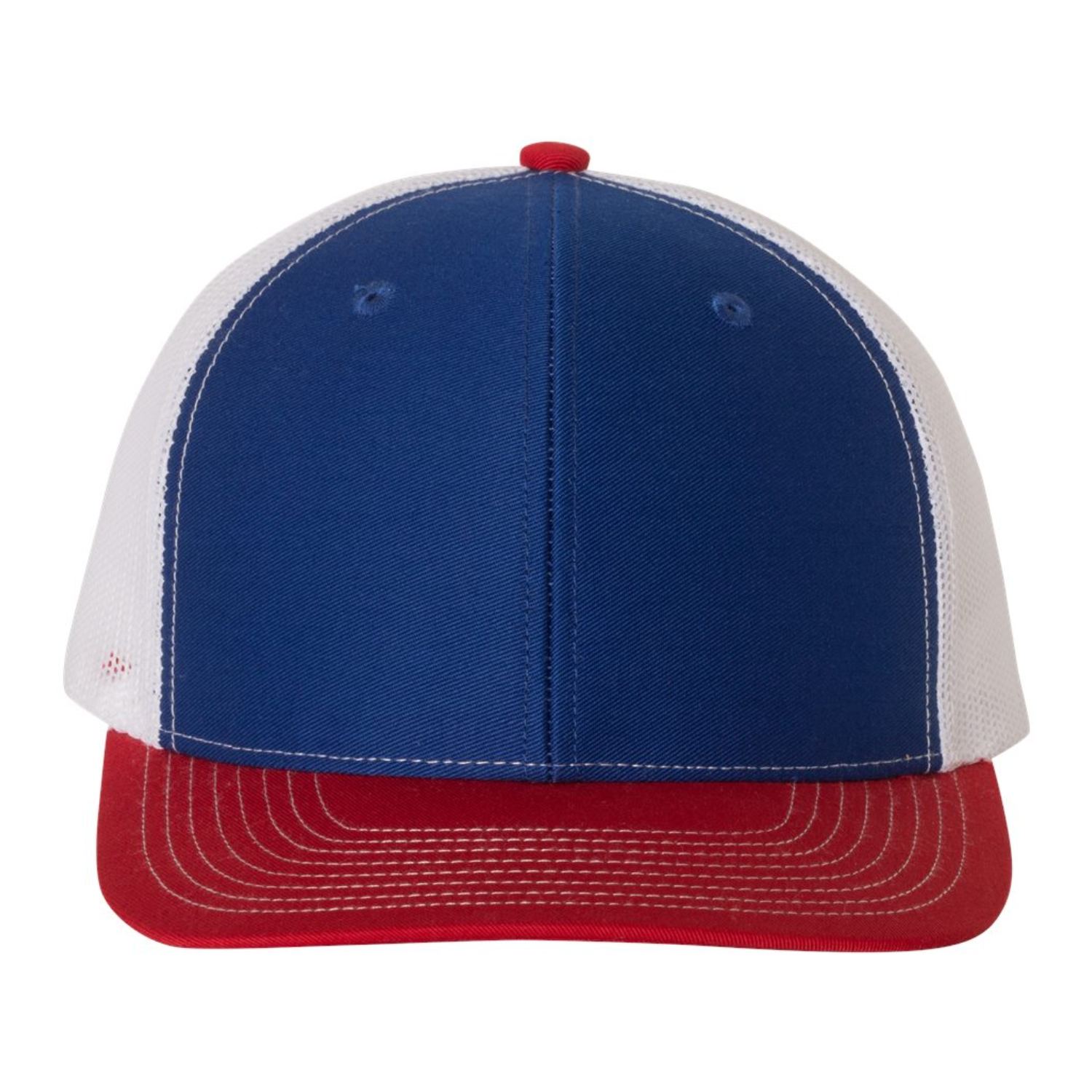 Richardson 112 | Adjustable Snapback Trucker Cap | Royal/ White/ Red